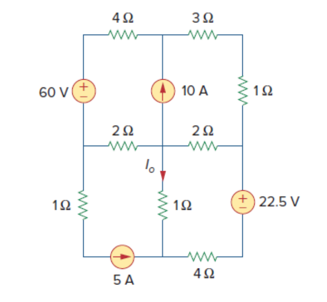 Solved Q2) For the following circuit, find Io using Mesh | Chegg.com