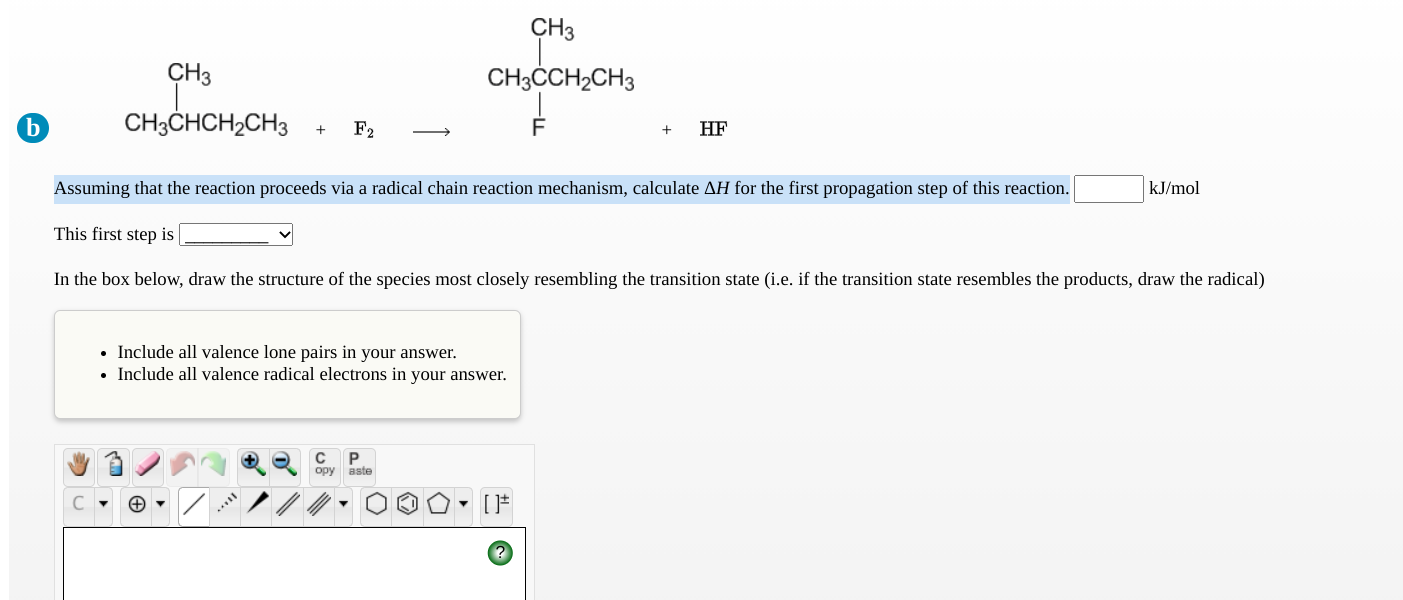 Solved CH3 CH3 CH3CCH2CH3 b CH3CHCH2CH3 + F2 F HF Assuming | Chegg.com