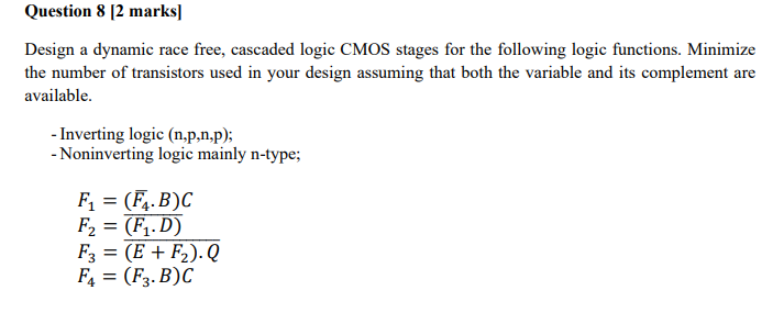 Question 8 [2 marks] Design a dynamic race free, | Chegg.com