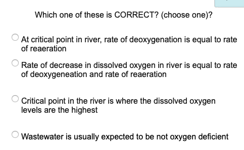 Solved Which one of these is CORRECT? (choose one)? At | Chegg.com