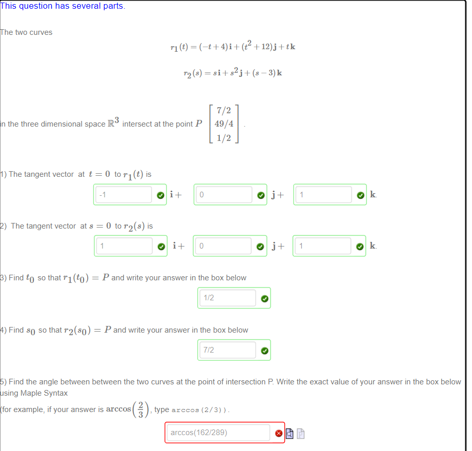 Solved This question has several parts. The two curves | Chegg.com