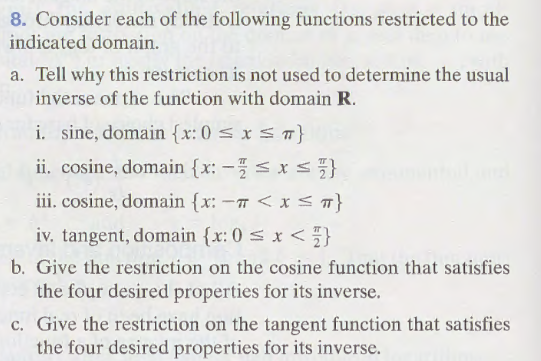 Solved 8. Consider each of the following functions | Chegg.com