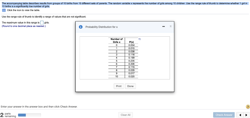 Solved The accompanying table describes results from groups | Chegg.com