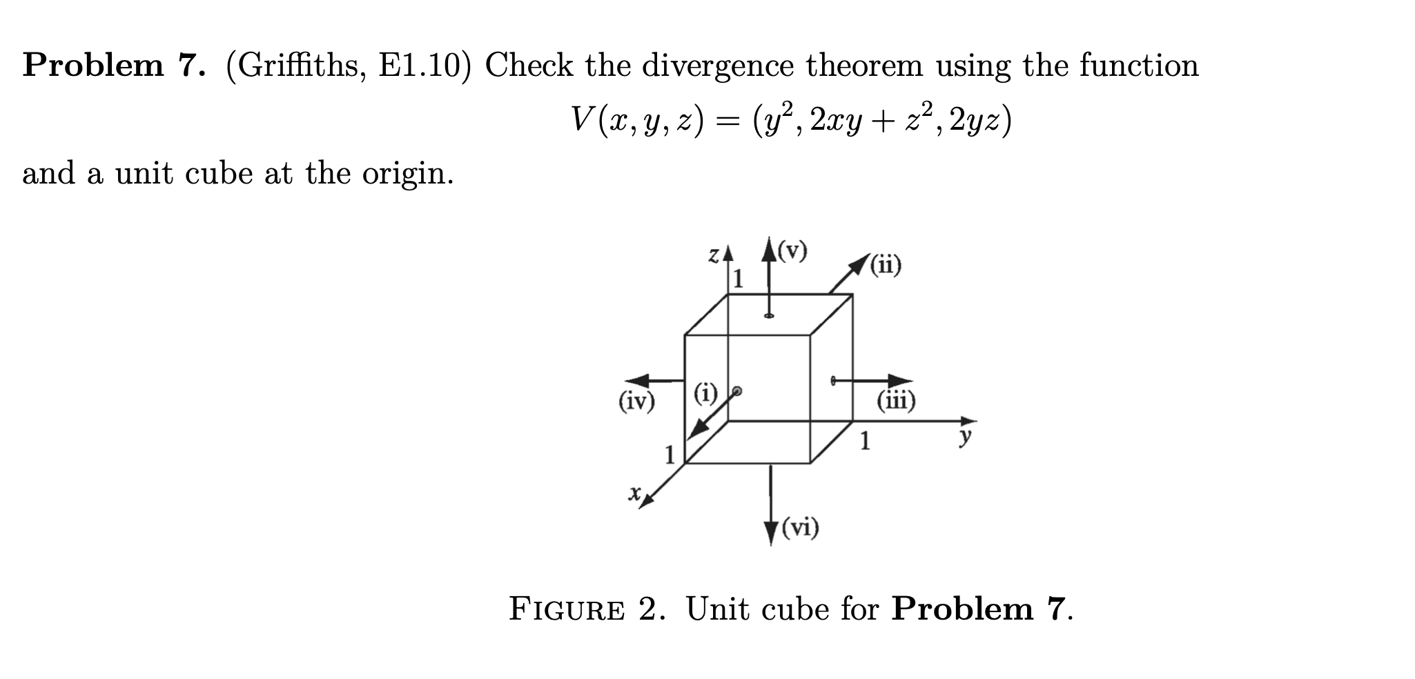 Solved Problem 7. (Griffiths, E1.10) Check the divergence | Chegg.com