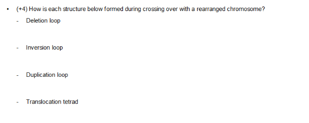 Solved - (+4) How is each structure below formed during | Chegg.com