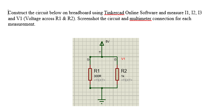 Solved Construct the circuit below on breadboard using | Chegg.com