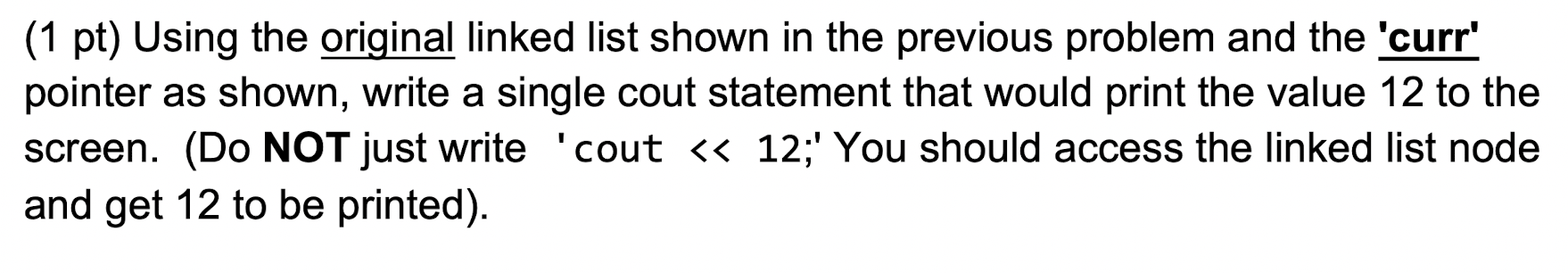 Solved 5. (3 pts) The following shows a doubly linked list | Chegg.com