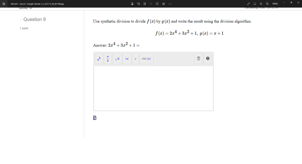 Solved Use synthetic division to divide f(x) by g(x) and | Chegg.com