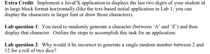 Solved Extra Credit: Implement a JavaFX application to | Chegg.com