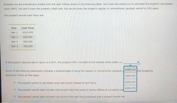 Solved Suppose you are evaluating a project with the cash | Chegg.com