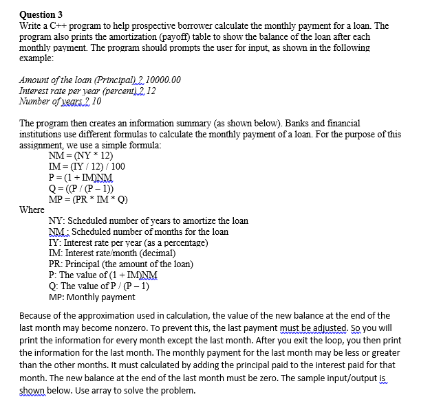 For c++ programing language by using iostream and | Chegg.com