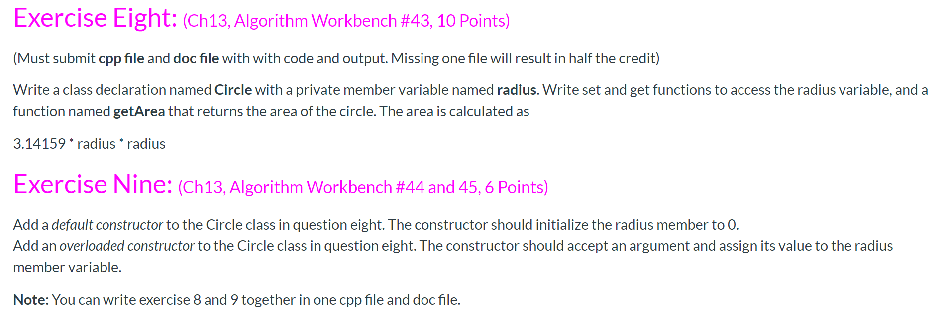 Solved Exercise Eight Ch13 Algorithm Workbench 43 10 8468