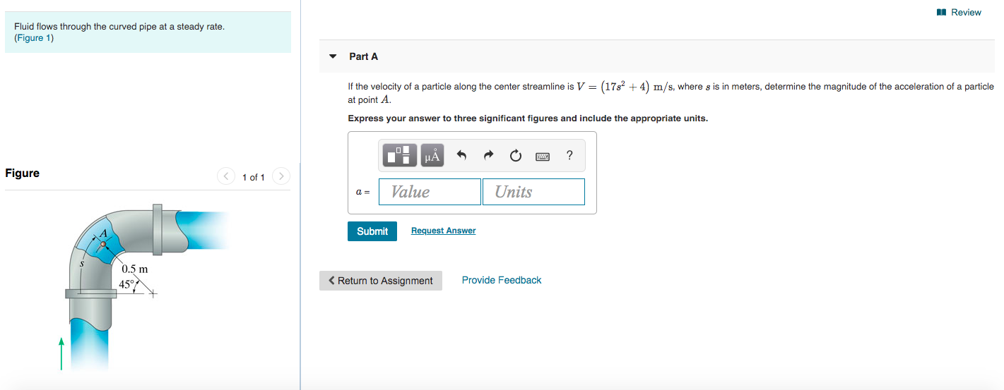 Solved 11 Review Fluid flows through the curved pipe at a | Chegg.com
