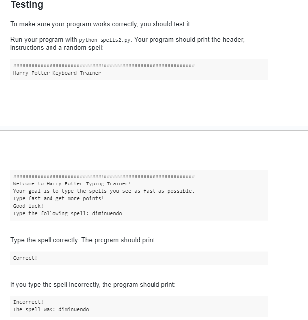 Solved - Implement the read_spells and get_random_spell | Chegg.com