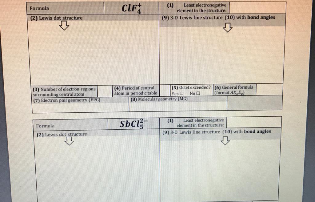 Solved Formula CIF: (1) Least electronegative element in the | Chegg.com