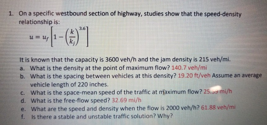 Solved On a specific westbound section of highway, studies | Chegg.com