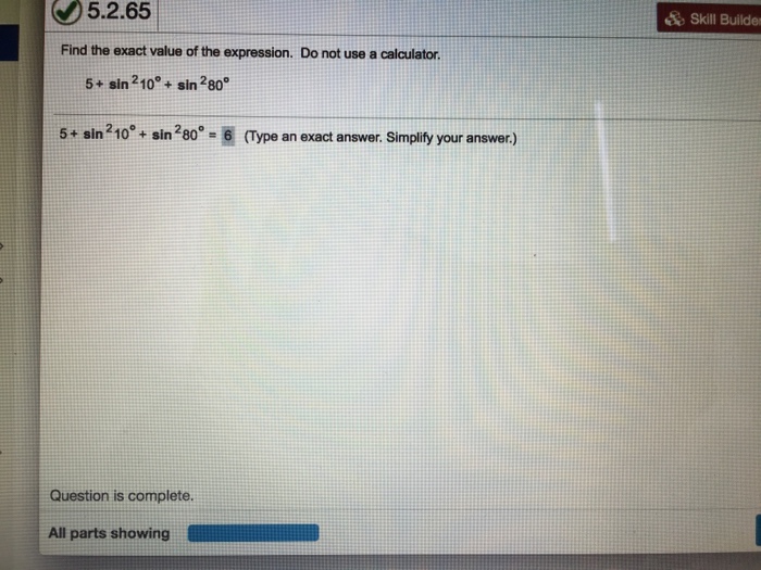 Solved Find the exact value of the expression. Do not use a | Chegg.com