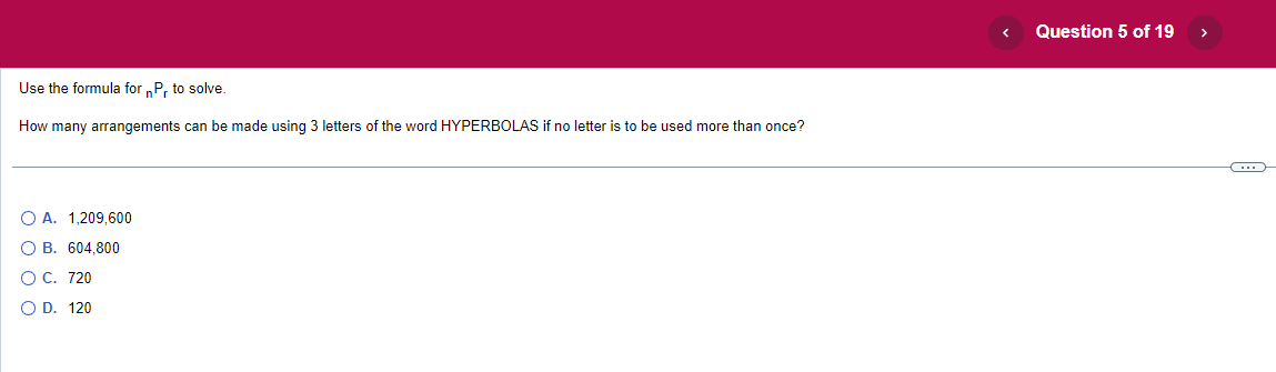 Solved Use the formula for nPr to solve. How many | Chegg.com