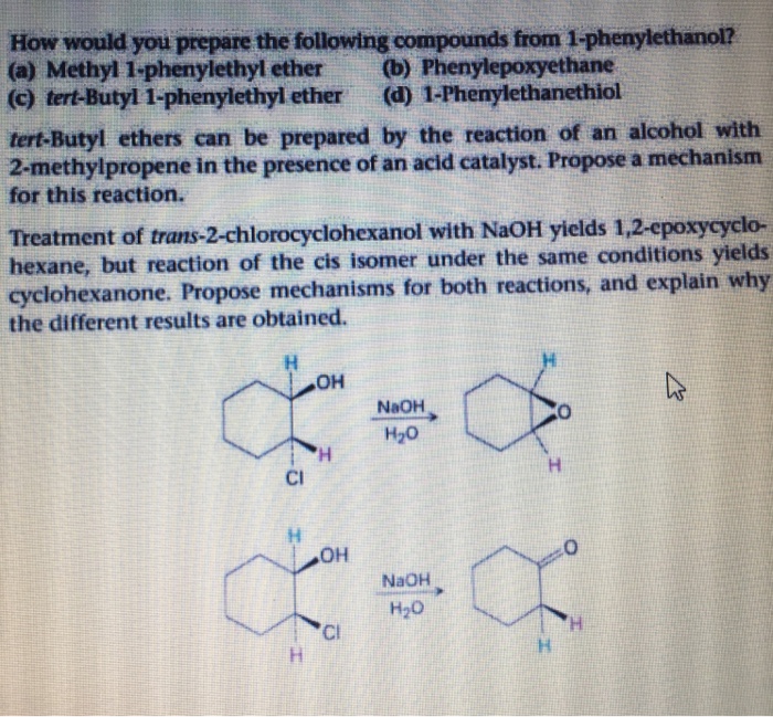 Solved How would you prepare the following compounds from | Chegg.com