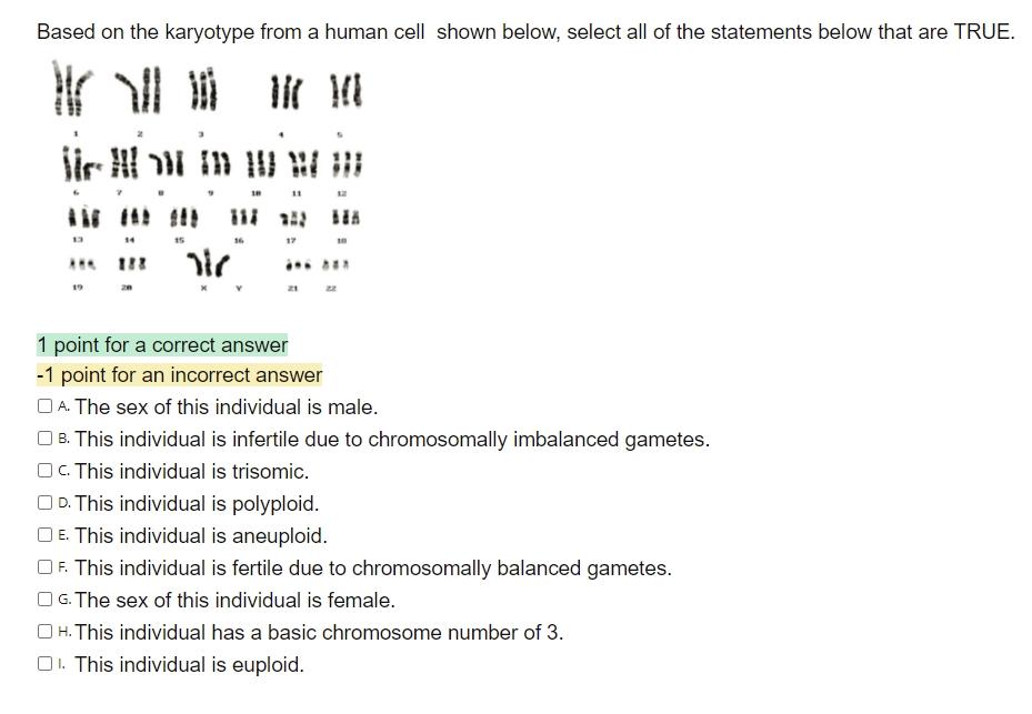 Solved Based on the karyotype from a human cell shown below, | Chegg.com