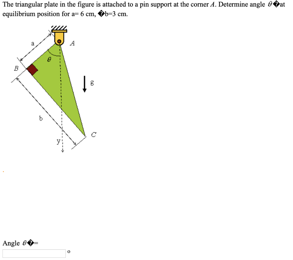 Solved The triangular plate in the figure is attached to a | Chegg.com