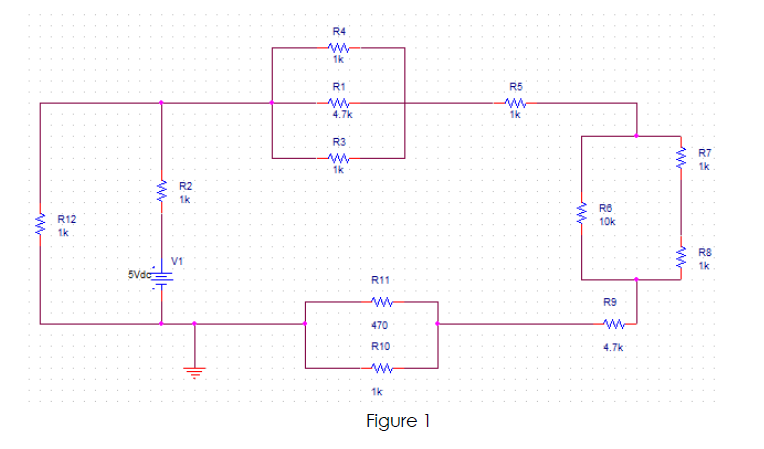 Solved R4 1k R1 R5 4.7k 1k R3 R7 1k tk w R2 1k RE R12 1k 10k | Chegg.com
