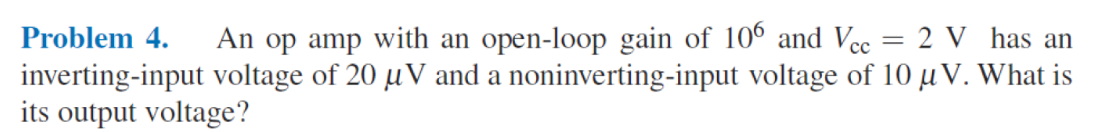 Solved Problem 4. An op amp with an open-loop gain of 106 | Chegg.com