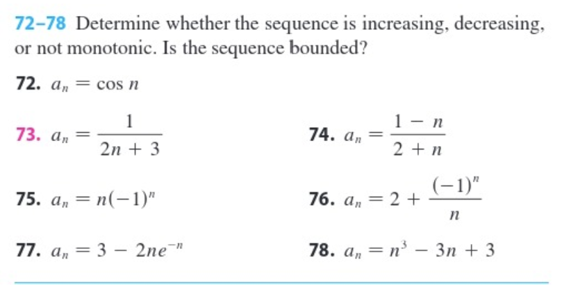 Solved 72 78 Determine Whether The Sequence Is Increasing