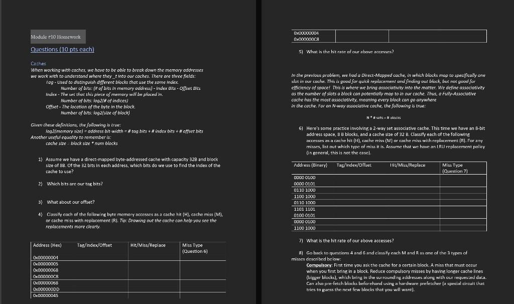 Solved Module +10 Homework 0x00000004 0x000000CA Questions | Chegg.com