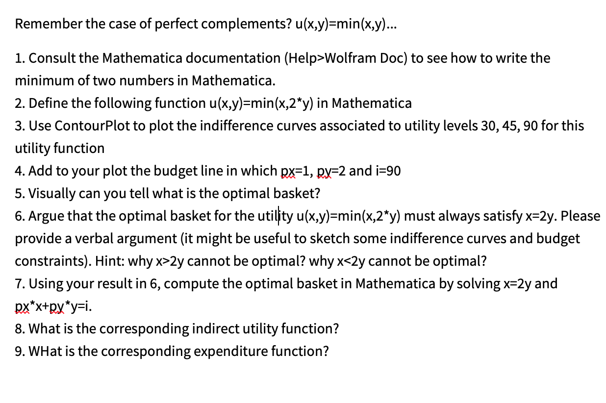 Solved Remember the case of perfect complements? | Chegg.com