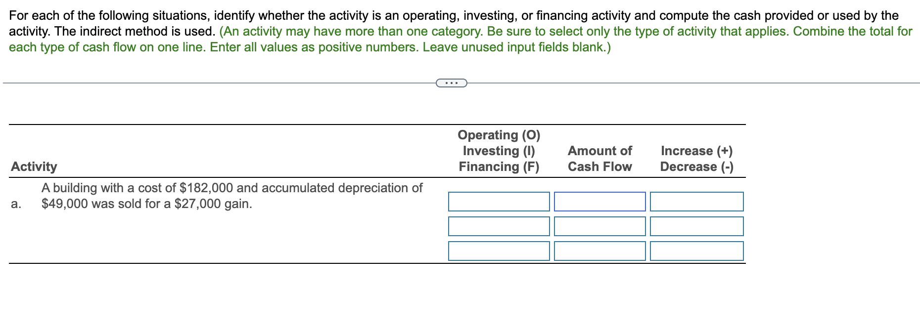 Solved For each of the following situations, identify | Chegg.com