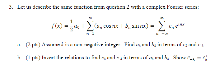 Solved Let us describe the same function from question 2 | Chegg.com