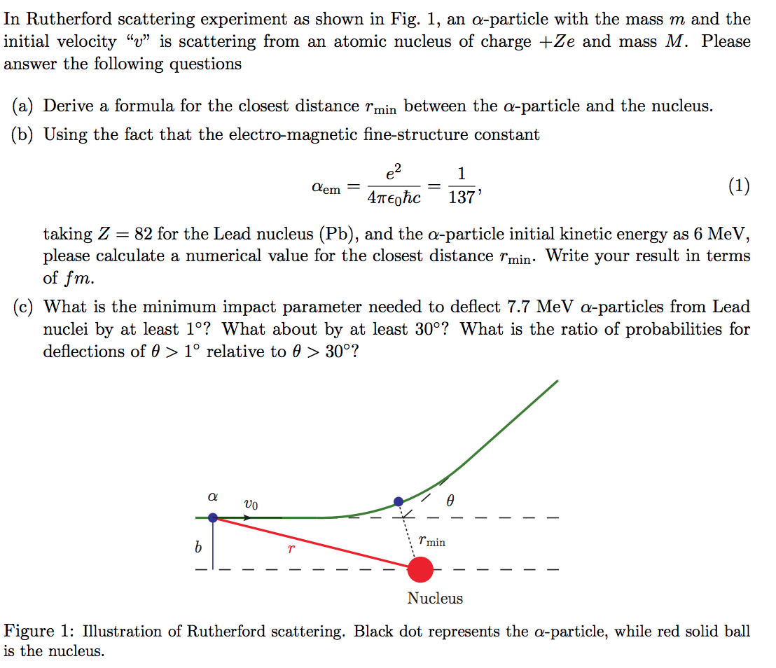 In Rutherford scattering experiment as shown in Fig. | Chegg.com
