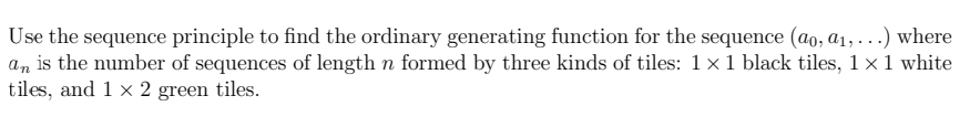Solved Use the sequence principle to find the ordinary | Chegg.com Solved Use the sequence principle to find the ordinary | Chegg.com