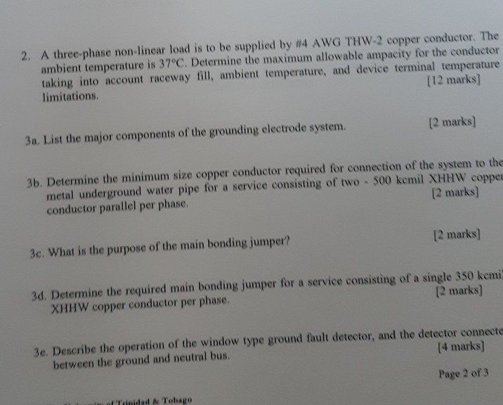 Solved 2. A three-phase non-linear load is to be supplied by | Chegg.com