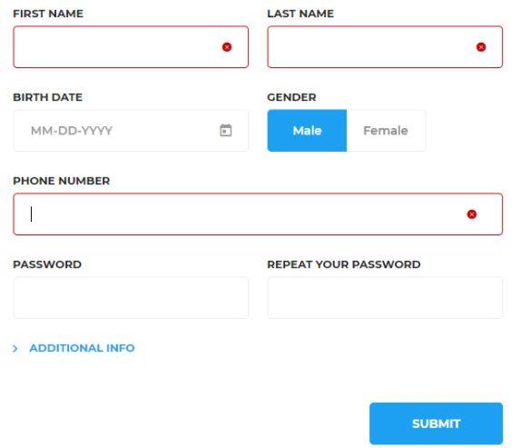 Solved FIRST NAME LAST NAME BIRTH DATE GENDER MM-DD-YYYY | Chegg.com