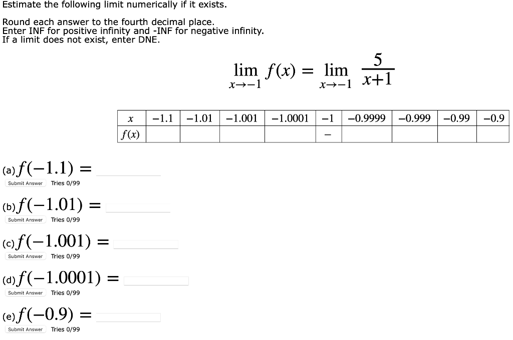 Solved Estimate the following limit numerically if it | Chegg.com