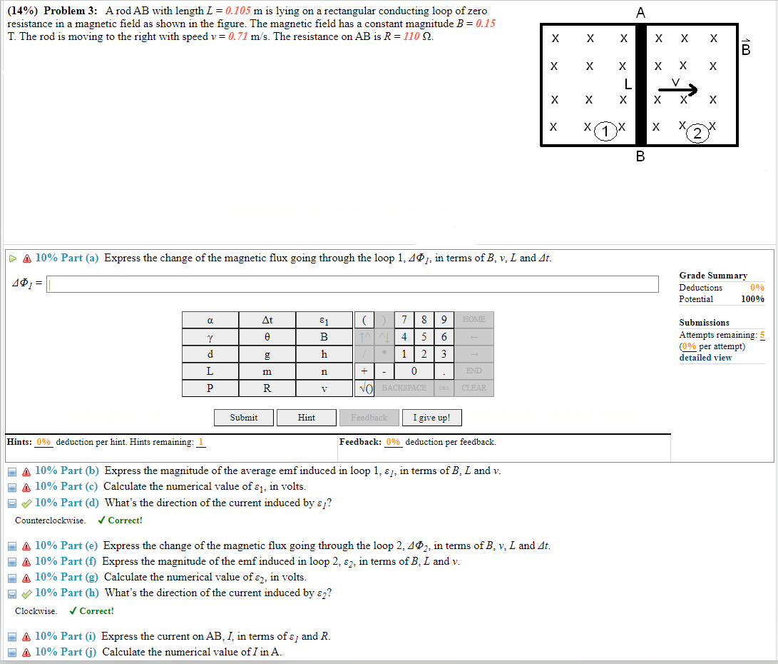 Solved 14 Problem 3 A Rod Ab With Length L0105 M Is 