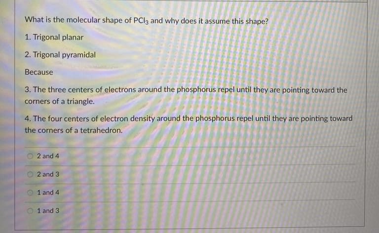 Solved 3. The three centers of electrons around the | Chegg.com