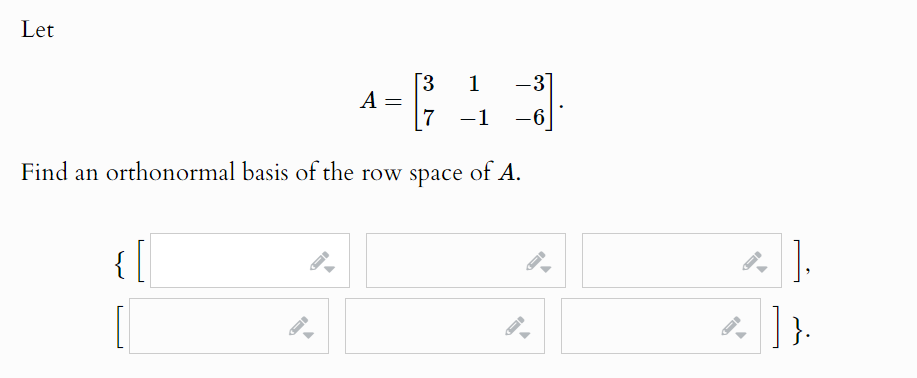 Solved LetA=[31-37-1-6]Find an orthonormal basis of the row | Chegg.com