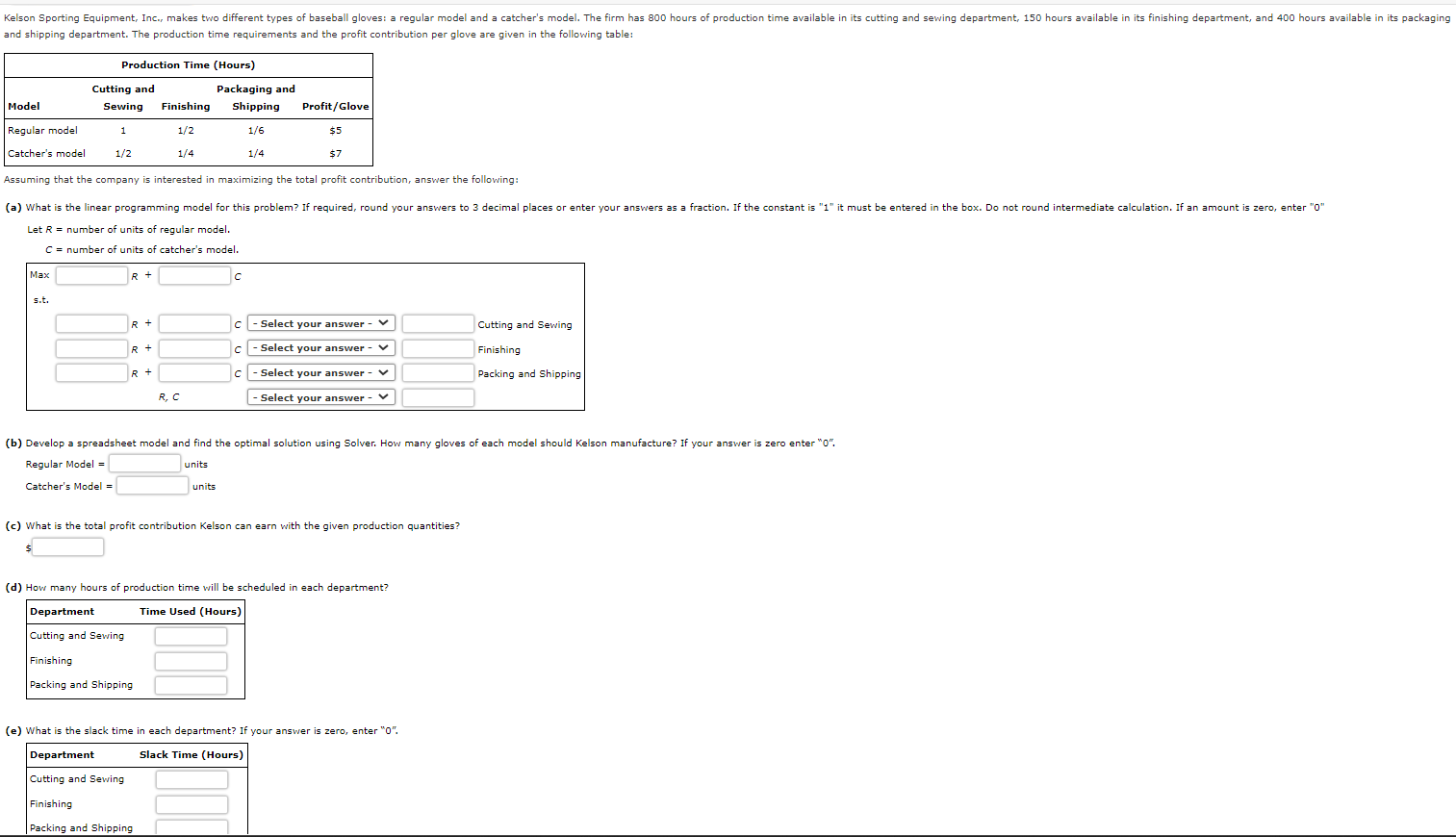 (b) Develop a spreadsheet model and find the optimal | Chegg.com