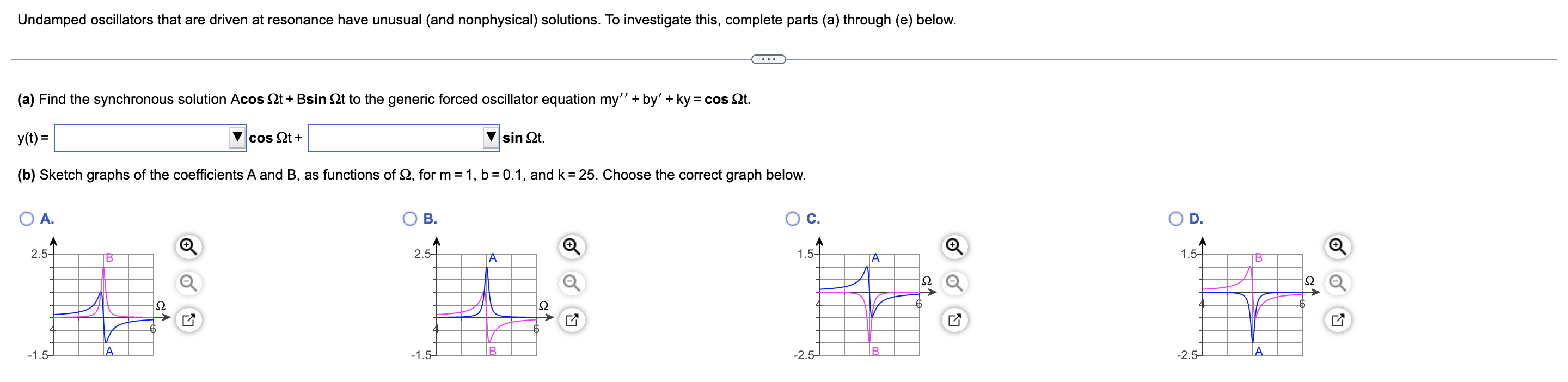 Solved Undamped oscillators that are driven at resonance | Chegg.com