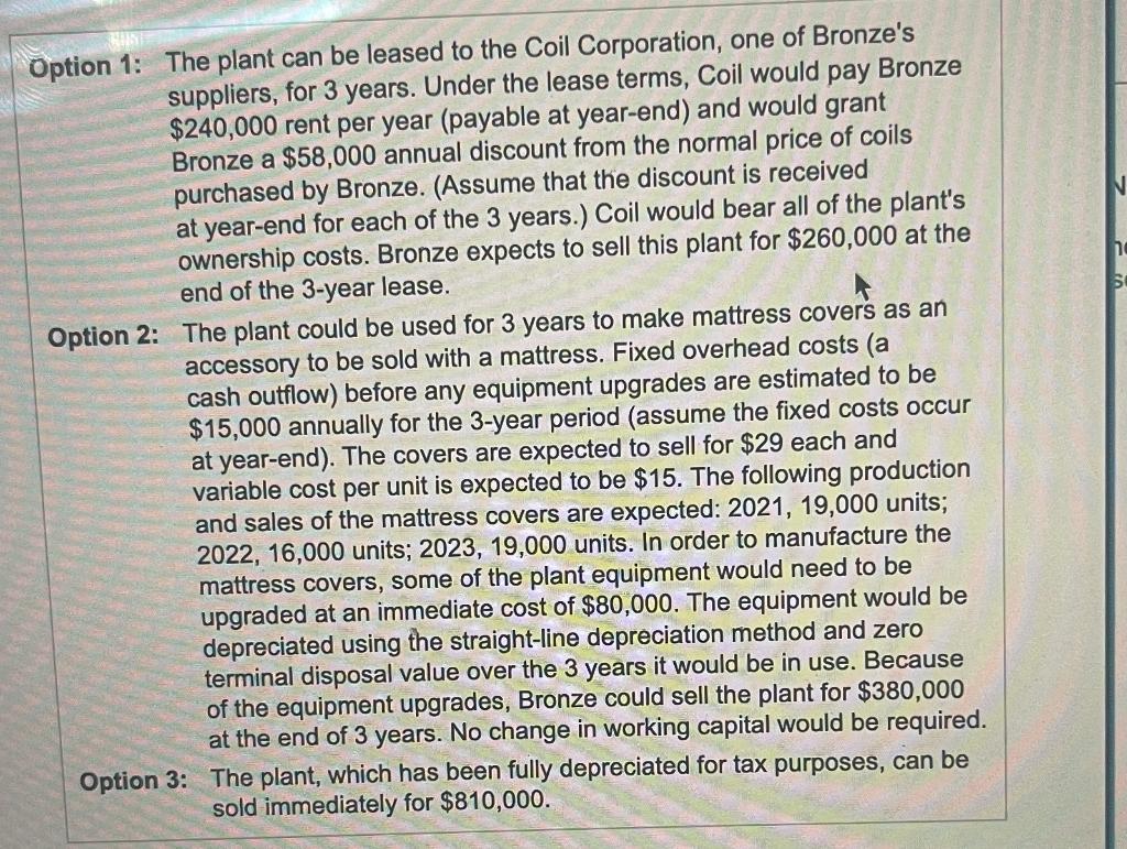 Solved Requirement 1. Calculate net present value of each of | Chegg.com