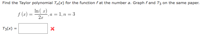 Solved Find the Taylor polynomial Tn(x) for the function f | Chegg.com