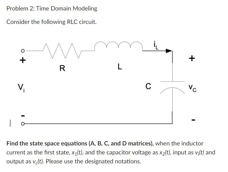 Solved Problem 2: Time Domain Modeling Consider the | Chegg.com