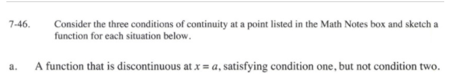 Solved 7-46. Consider the three conditions of continuity at | Chegg.com