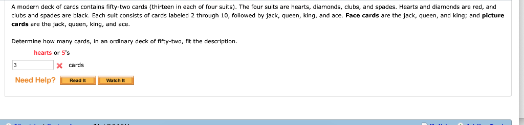 Solved A modern deck of cards contains fifty-two cards | Chegg.com