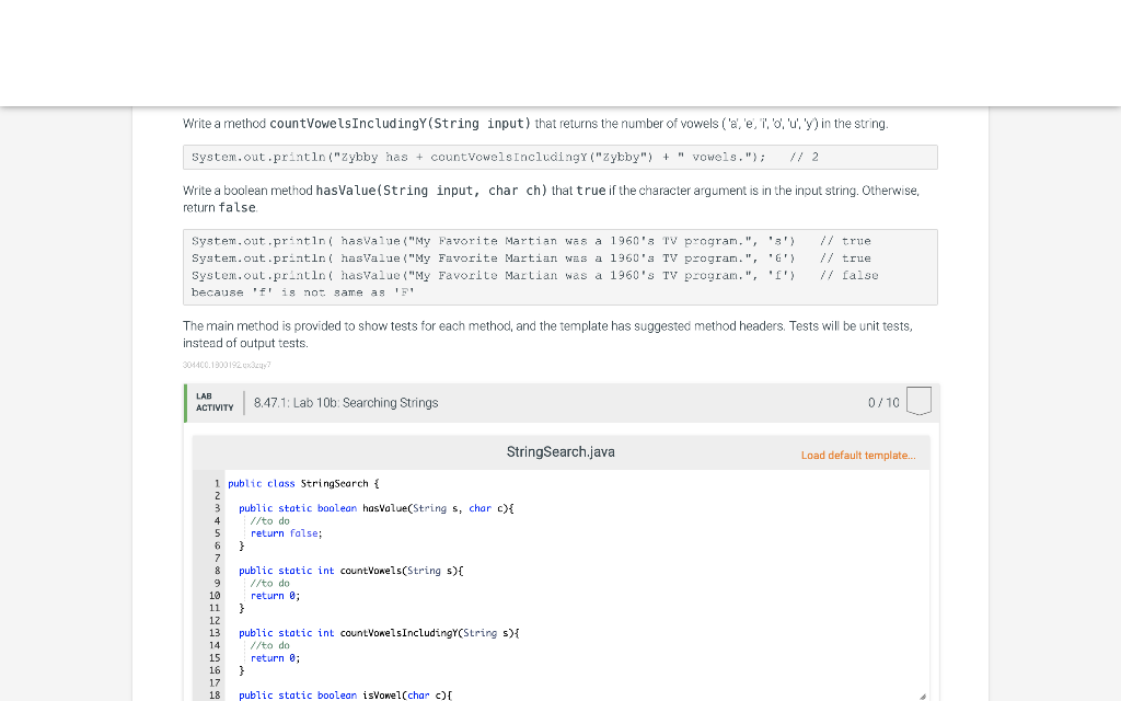 Solved IN JAVA: Objective Using the String manipulation | Chegg.com