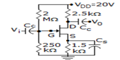Solved In the FET amplifier circuit, if IS = 4 mA, then what | Chegg.com