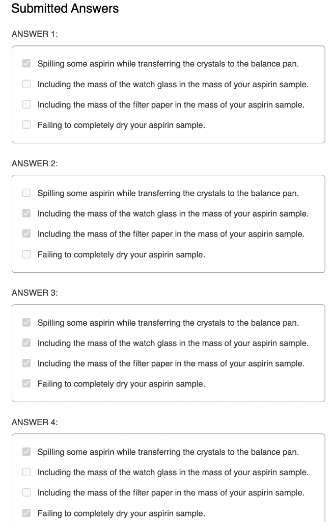 Solved Which of the following procedural errors would cause | Chegg.com